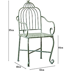 Garden Benches , Patio Bench Park Bench Outdoor Conversation Couch, Retro Wrought Iron Courtyard Stool, Outdoor Terrace Garden Metal Bench, Birdcage- Shaped Porch Decoration Chair (Size : Single Chair