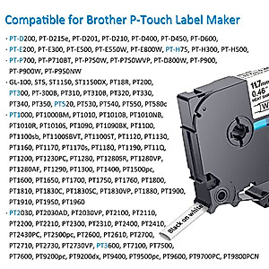 Hehua Compatible Heat Shrink Label Tape Replacement for Brother Tube Label HSe-231 HSe231 HS-231 HS231 Black on White Use in PT-E300 PT-E500 PT-P750WVP ( 0.46''x 4.92ft, 11.7mm x 1.5m, 3 Pack )