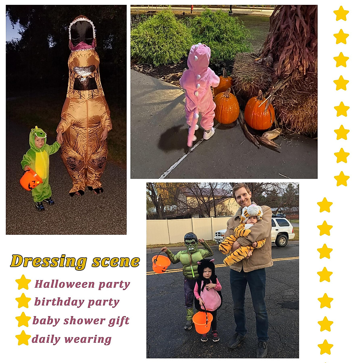 TONWHAR Kids' And Toddlers' Infant Tiger Dinosaur Animal Fancy Dress Costume Outfit Hooded Romper Jumpsuit (18-24 Months/Height:32"-35",Elephant)