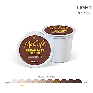 McCafé Breakfast Blend, Keurig Single Serve K-Cup Pods, Light Roast Coffee Pods, 72 Count