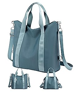 LIVACASA Large Waterproof Tote Bag for Women,Multi-Pockets Shoulder Hobo Crossbody Bag with Zipper and Top Handle