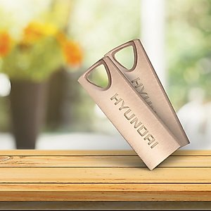 HYUNDAI Bravo Deluxe 16GB USB 2.0 Metal Flash Drive with Keychain - Max. Read Transfer Rate 10MB/s and Max. Write Transfer Rate 3MB/s [Rose Gold] Components U2BK/16GARG