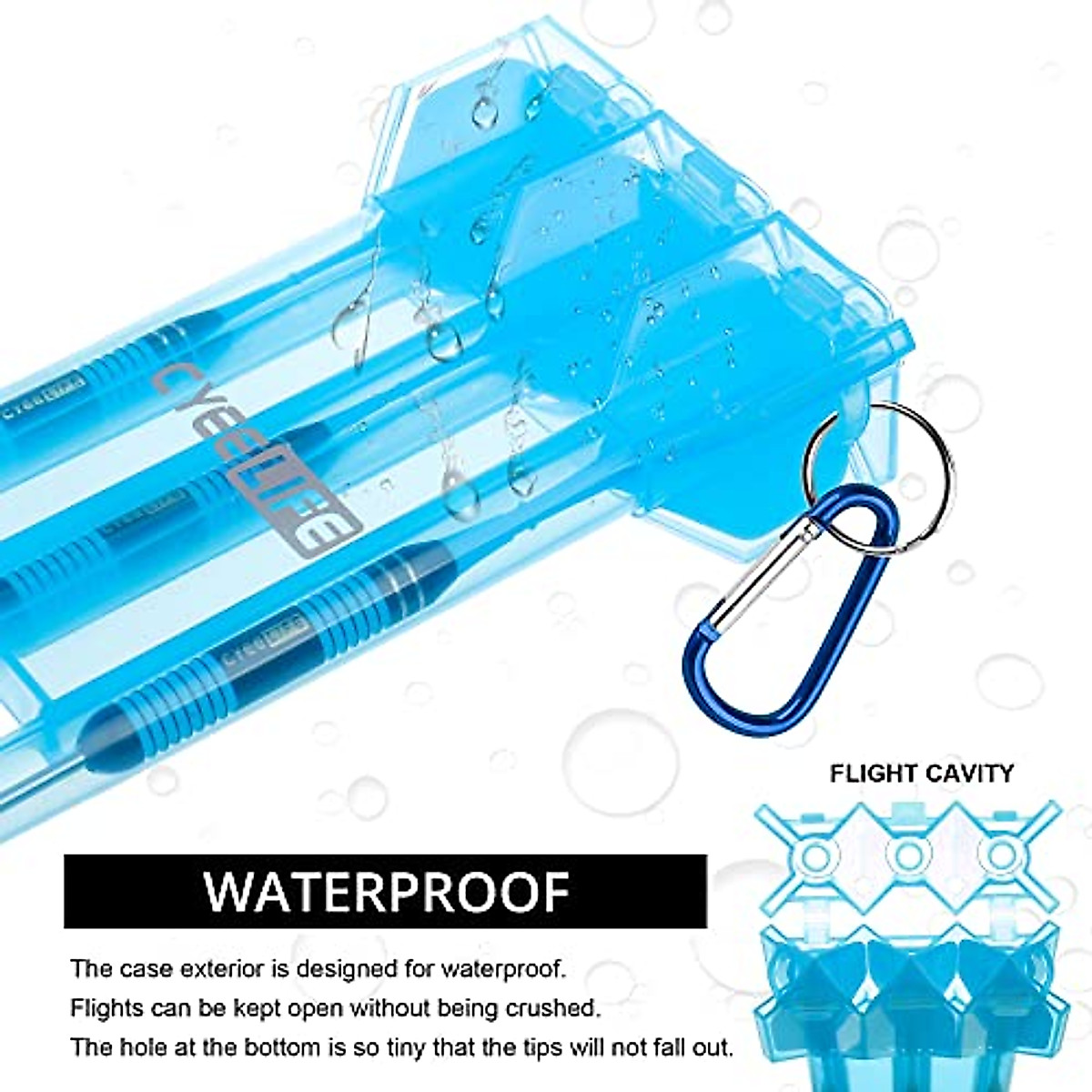 CyeeLife Steel tip Darts 24g with Carrying case Blue