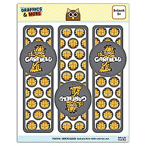 Garfield with Logo Set of 3 Glossy Laminated Bookmarks