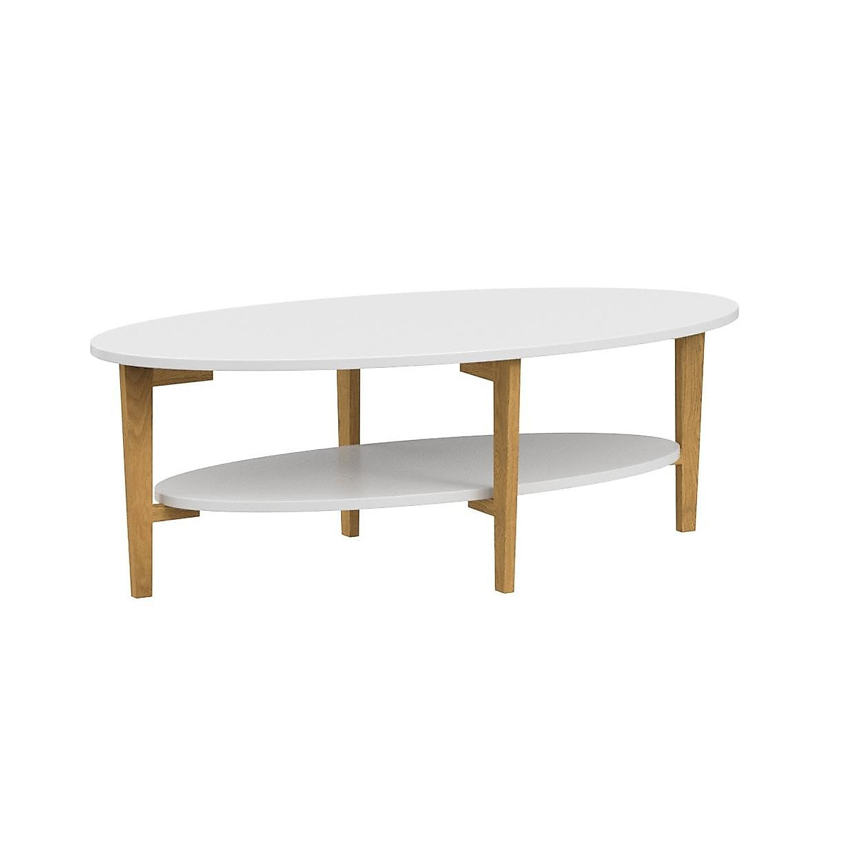 Safavieh Home Collection Woodruff White and Natural Coffee Table