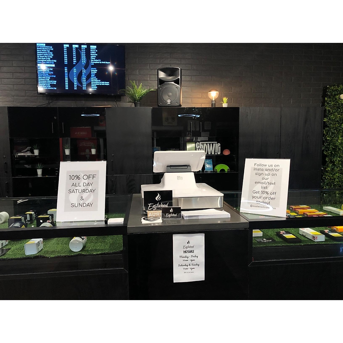 HIIMIEI Acrylic Slant Sign Holder 8.5x11 6 Pack, Plastic Table Menu Display Stand Holder, Plexi Single Ad Frame for Restaurants,Hotels,Stores