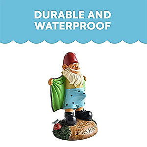 Noa Store Funny Naughty Garden Gnome Statue | Outdoor Decor | Fall Winter Halloween Christmas Decorations for Yard Art , Patio, Lawin, Doorsteps, Housewarming Garden Gift - 9.5 Inches