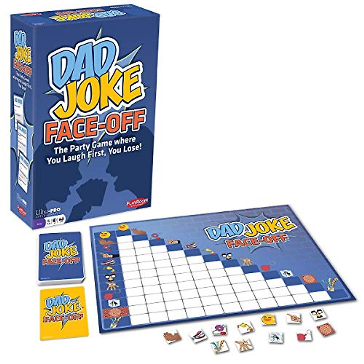 Dad Joke Face-Off - You Laugh First, You Lose, Funny Hilarious Family Party Game with 600 Jokes, Joke Challenge for 2-12 Players, Fast-Paced Laughter Game, Competitive Humor, Quick 30-Minute Playtime