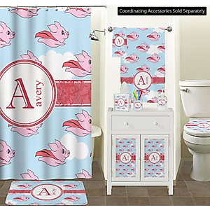 RNK Shops Personalized Flying Pigs Waste Basket - Double Sided (White)