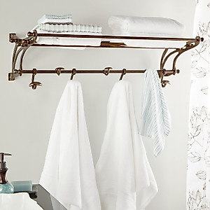 Deco 79 Wall Shelf, 43" L x 18" W x 11" H, Brown