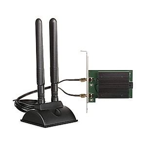 D-Link PCI Express Wireless Adapter AX3000 WiFi 6 Bluetooth 5.1 Magnetic Antenna Base Heatsink Dual Band Windows 10 PCIe Ethernet Network (DWA-X3000)