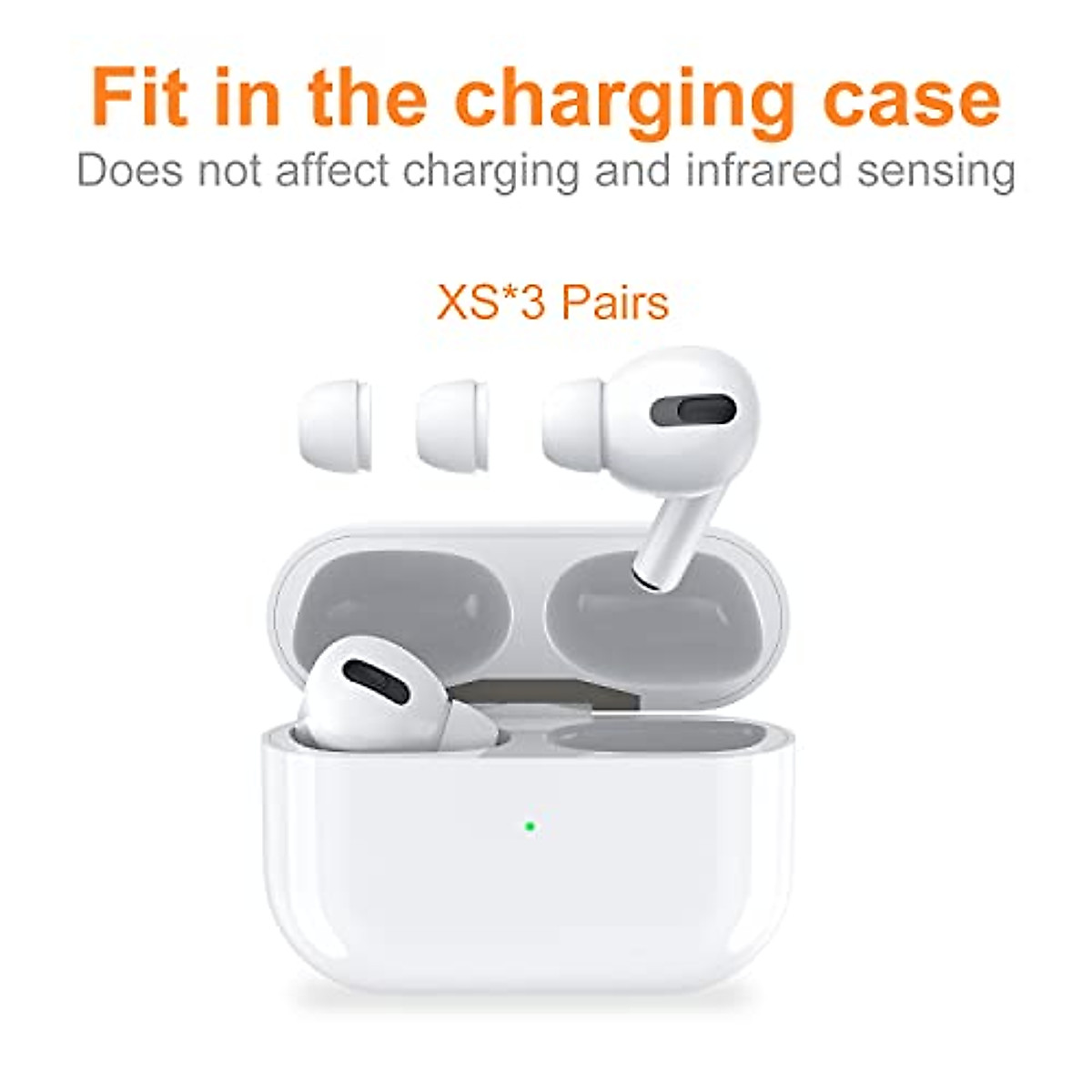 Link Dream 6 Pieces Replacement Ear Tips for AirPods Pro/AirPods Pro 2 Silicon Ear Buds Tips with Portable Storage Box Super Small (3 Pairs XS)