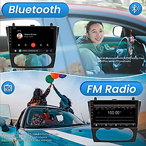for Nissan Altima 2008 2009 2010 2011 2012 Android Radio Stereo: 9 Inch Touch Screen Replacement-CarPlay Android Auto Bluetooth 5G WiFi GPS FM DSP SWC 1080P Backup Camera Mirror Link (Manual AC)