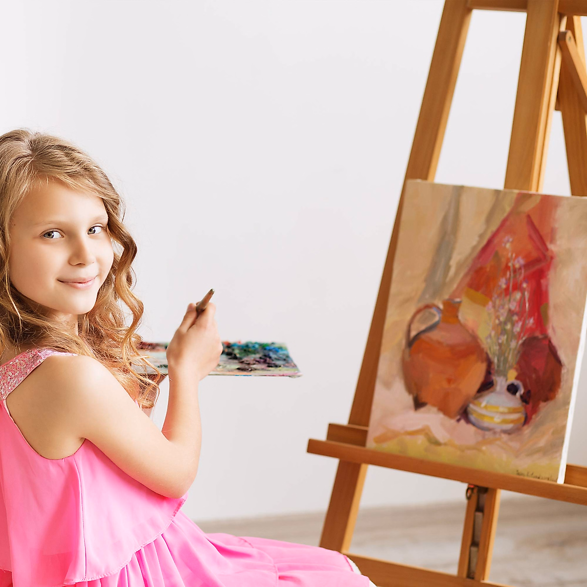 FIXSMITH Stretched Canvas for Painting- 8x10 Inch,Bulk Pack of 12,Primed,100% Cotton,5/8 Inch Profile of Super Value Pack for Acrylics,Oils & Other Painting Media.