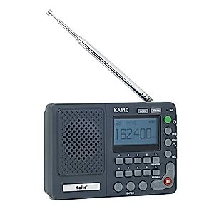 Kaito KA110 Compact Digital AM/FM NOAA Weather Radio and MP3 Player with Micro-SD Card Reader