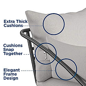 Novogratz 88061CWGE Poolside Gossip Collection, Teddi Outdoor, 2-Piece, Charcoal Patio-Lounge-Chairs