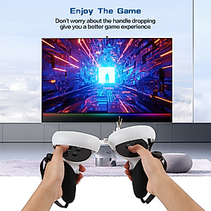 VR Accessoeries,Touch Contrller Grips Cover Compatible with Oculus Quest 2,with 1Pcs VR Silicone Face Pad,Lens Protection Cover,Thumbstick Covers,Sweat-Proof/Anti-Throw/Adjustable (Black/4Pcs Set)