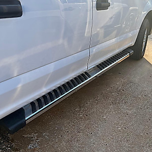 COMNOVA Pair Running Board Nerf Bar for 15-24 Ford F150 Crew Cab(4 Full Size Doors) Side Steps,Width 6 Inches V Style (15-20 Ford F150 Superduty Crew Cab)