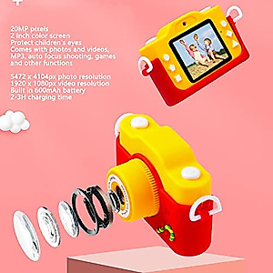 Children's Camera, Kids Digital Selfie Camera, 20MP HD Children Video Camera with MP3 Function, for 3-10 Years Old