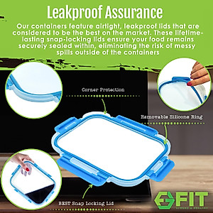 1 & 2 & 3 Compartment Glass Meal Prep Containers (3 Pack, 35 oz) - Glass Food Storage Containers with Lids, Glass Lunch Box, Glass Bento Box Lunch Containers, Portion Control, Airtight