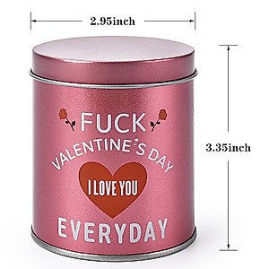 Valentines Day Gifts for Her, Funny Romantic Naughty Gifts for Her Tin Soy Candles Stress Relief Unique Gifts Ideas for Girlfriend Wife Women, 9oz Scented Candles
