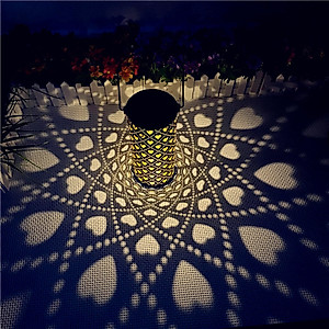 Backbayia Solar Lantern Hanging Outdoor Retro Lantern Hanging Home Garden Lights Decorative