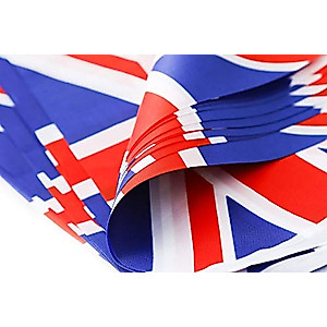 XCFH 114PCS United Kingdom UK Banner String,150 Feet British Union Jack Pennant Flags Party Decorations Supplies for Olympics,Indoor and Outdoor Flags,Sports Events,International Festival…