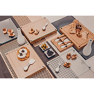 NCAA Tennessee Volunteers Concerto Glass Top Cheese Board and Knife Set - Charcuterie Board Set - Glass Top Cutting Board