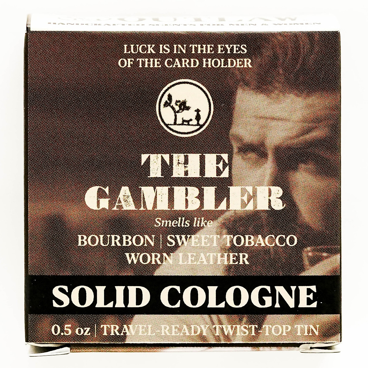 The Gambler Bourbon-Inspired Solid Cologne - Whiskey, Old-fashioned Tobacco, and a Hint of Leather in a Pocket-Sized Tin - Men’s or Women’s Cologne - Outlaw