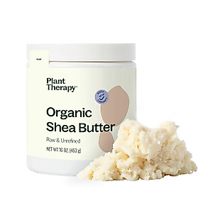 Plant Therapy Organic African Shea Butter Raw, Unrefined USDA Certified 16 oz Jar For Body, Face & Hair 100% Pure, Natural Moisturizer, Best for DIY Like Lotion, Cream, Lip Balm and Soap