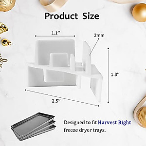 12 PCS Tray Stackers for Harvest Right Freeze Dryer Trays, Freeze Dryer Accessories Compatible with Harvest Right Trays, White
