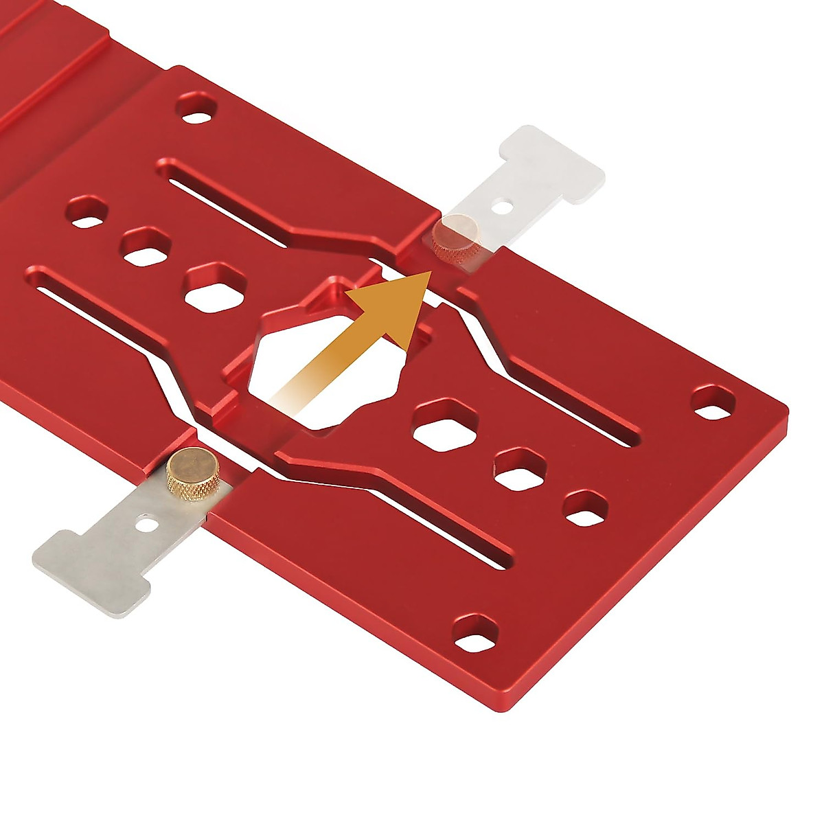 TOOLCOOL 340mm Track Saw Square Circular Saw Guide Rail Square Compatible with DeWalt Guide Rail (Red)