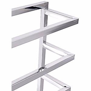 House & Homestyle Holder, Wall Mountable 5 Tier Hanging Towel Storage Rail/Rack for Bathroom, En Suite or Toilet, H 57cm x W 31cm x D 15cm, Chrome Silver