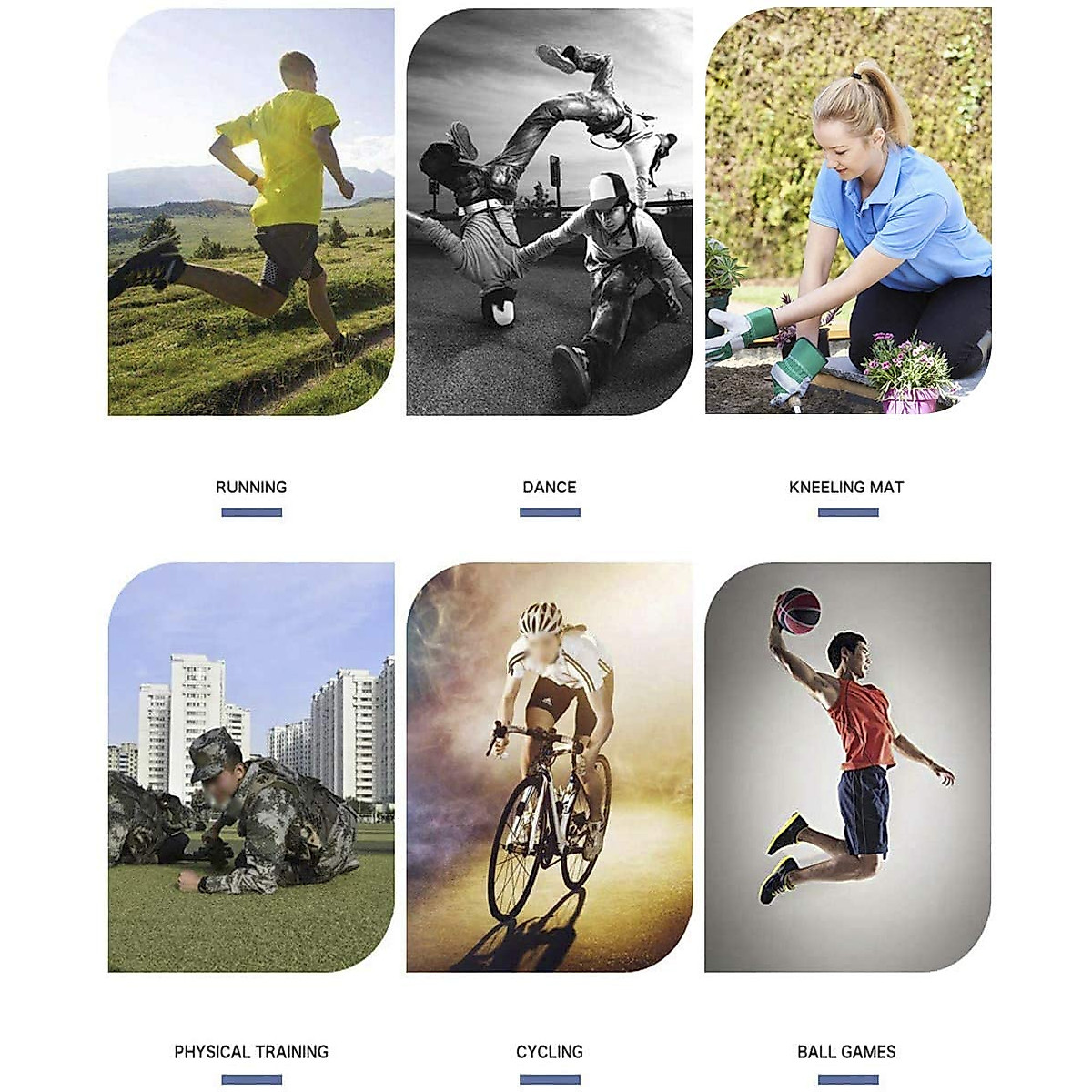 ONTYZZ Knee Braces Thickening Soft Adjustable Knee Support for Kneeling Hiking Gardening Cleaning Construction Work Knee Pads with Adjustable Straps Knee Protector to Guarantee a Good Hold L