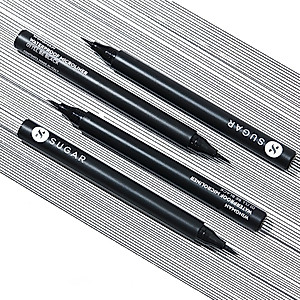 Sugar Cosmetics Wingman Waterproof Microliner01 I'll Be Black (Black)micro precision tip, jet-black formula, Smudgeproof