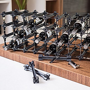 Nook Wine Rack Small Kit 9 - Bottle Rack with Modular System - Practical Wine Rack Bottle Holder