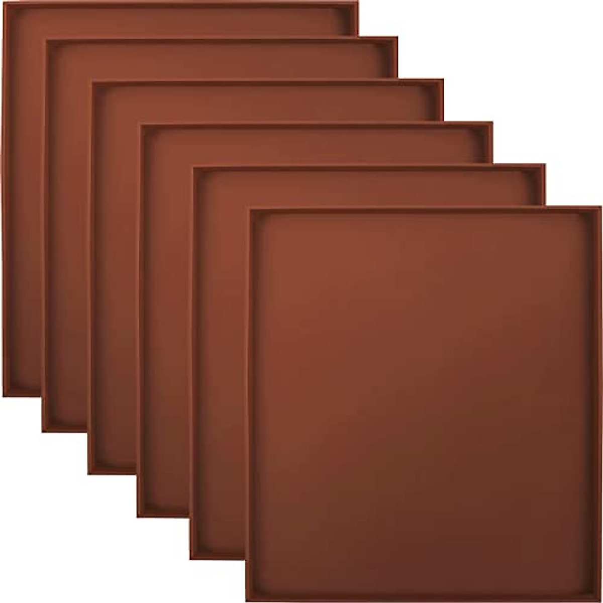 6PCS Silicone Dehydrator Mats with Edge NonStick Square Dehydrator Trays for Cosori CP267-FD,High Temperature Resistance Reusable for Meat Vegetables Fruit Food