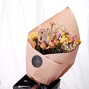 Set of 6 Number 60 Centerpiece Sticks Rose Gold Glitter 60th Birthday Table Centerpieces Flower Toppers Party Supplies