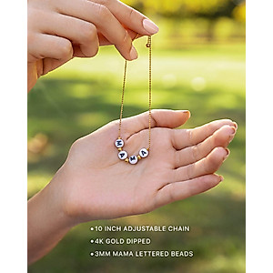 Benevolence LA Mama Bracelet, Mom Jewelry, Mama Bracelets for Women, Gifts for Mom from Daughter, 14k Gold Bracelets, Gifts for New Mom, Unique Birthday Gifts for Mom