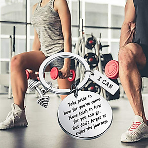 FUSTMW Fitness Gifts Bodybuilder Keychain Dumbbell Gifts Fitness Trainer Gift Gym Workout Jewelry for Fitness Instructor Gift