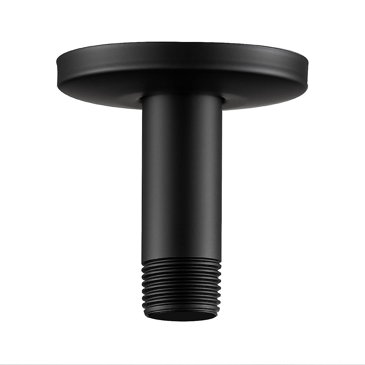 OFFO Shower Arm with Flange 3 Inches Ceiling Mount Replacement Rain Shower Head Straight Arm Ceiling-Mounted For Fixed Shower Head & High Pressure Rain Matte Black