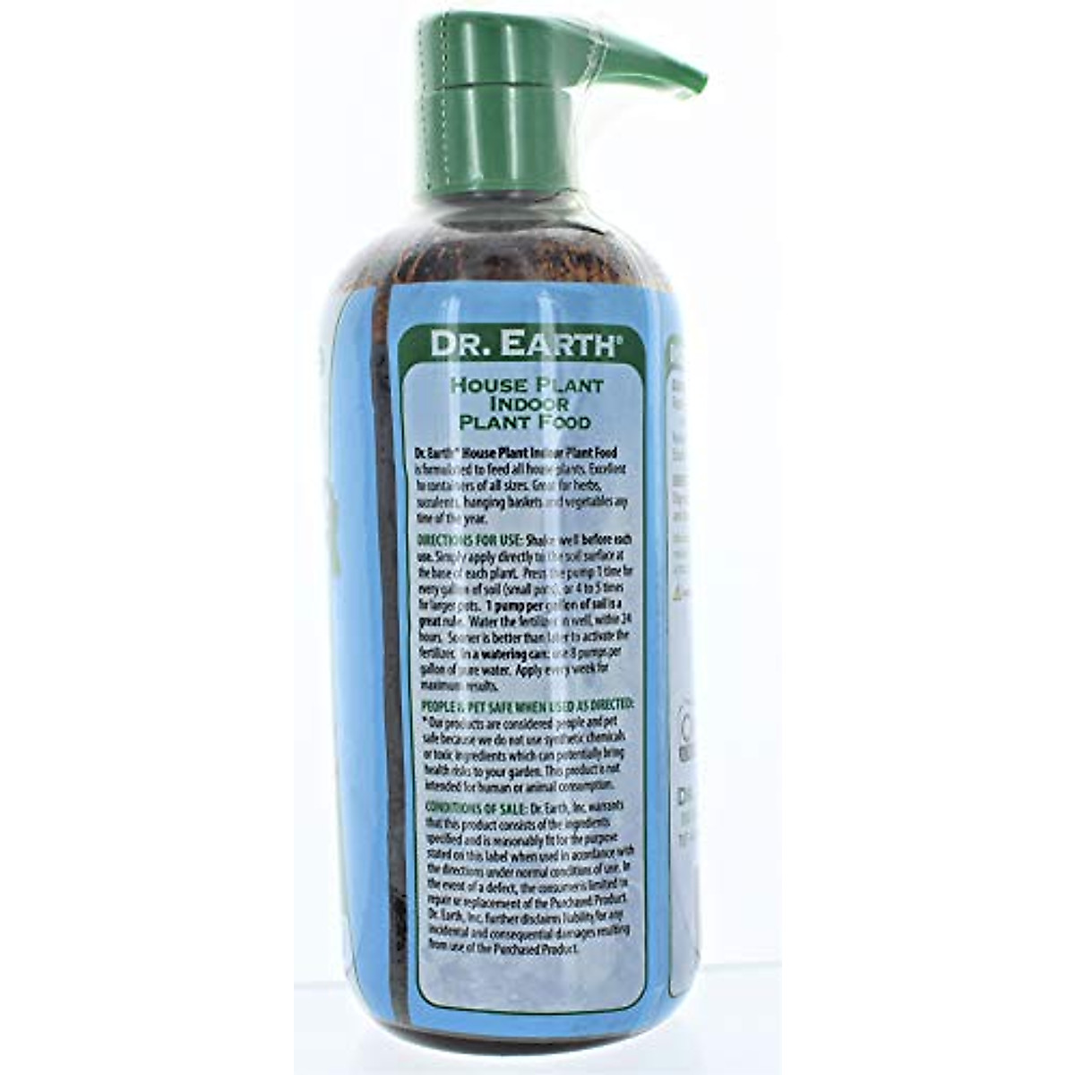 Dr. Earth Organic & Natural Pump & Grow House Liquid Plant Food 16 oz, Blue