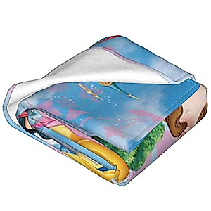Soft Anime Cozy Flannel Blanket Princesses Couch Sofa Lightweight Cartoon Bed Plush Throw Blanket. 40"X50"