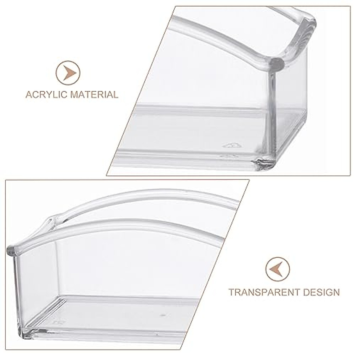 BESTonZON Tea Bag Organizer Acrylic Tea Bag Holder Clear Plastic Tea Box for Tea Bags Dispenser Office Supplies Crafts and Small Items