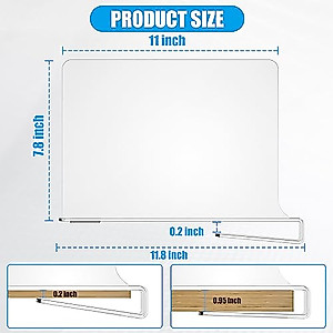 8Pack Acrylic Shelf Dividers, Vertical Organizers for Closets Storage Organizations, Clear Plastic Purse Separators for Handbags, Wood Shelves Divider for Linen Closets Kitchen Cabinet Pantry Cupboard