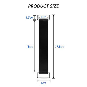 TISEKER Motorcycle Battery Rubber Band Strap, Bettery Fixed Holder Moped Belt Stretchable Bandage Parts Elastic Black Scooter Accessories