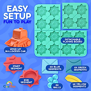 CoolToys Build-A-Track Brain Teaser Puzzles for Kids Ages 4-8 - Educational Smart Logic Board Game for Children, 4 Levels & 100+ Skill-Building Challenges, Fun Home & Travel Boys & Girls STEM Activity
