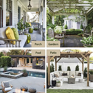 LORDTEX Linen Look Indoor/Outdoor Curtains, 105 x 120 Inch, Chocolate, Set of 2 Panels Waterproof, Privacy, Sun Blocking Textured Grommet Curtains for Patio, Pergola, Porch, Deck, Lanai, Cabana