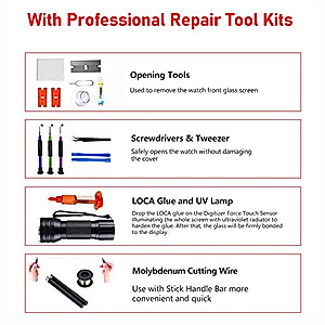 Tpyag for iPhone 14 Pro Max Screen Replacement, Glass Replacement for iPhone 14 Pro Max 6.7 inch, Screen Repair Kit with Waterproof Adhesive(NO OLED & Touch Digitizer)