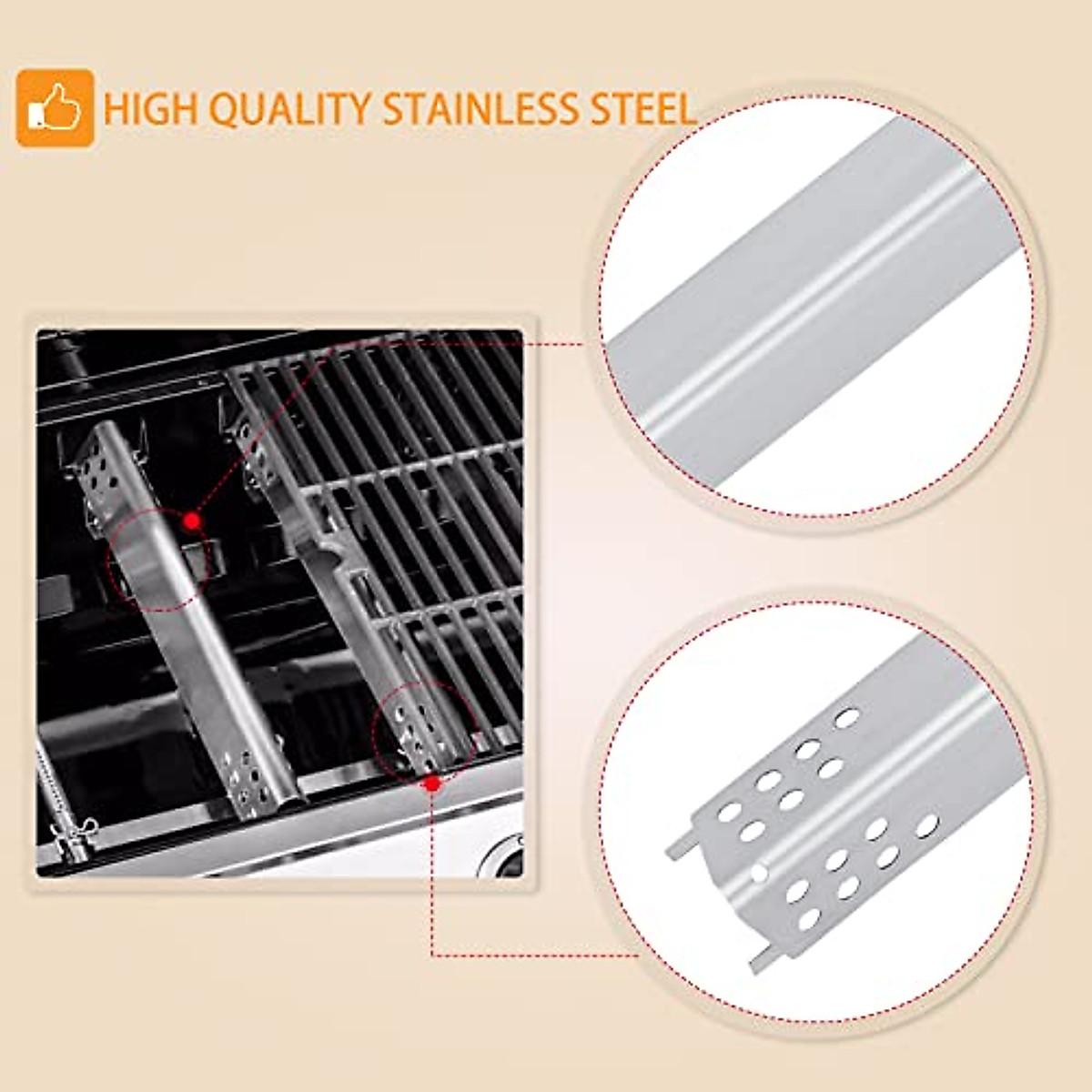 463347017 463347418 G470-0004-W1A Heat Tent G470-5200-W1 Burner Replacement Parts for Charbroil Performance 463335517 463342118 463332718 463342119 Heat Plates Char Broil 4 Burner Gas Grill Parts